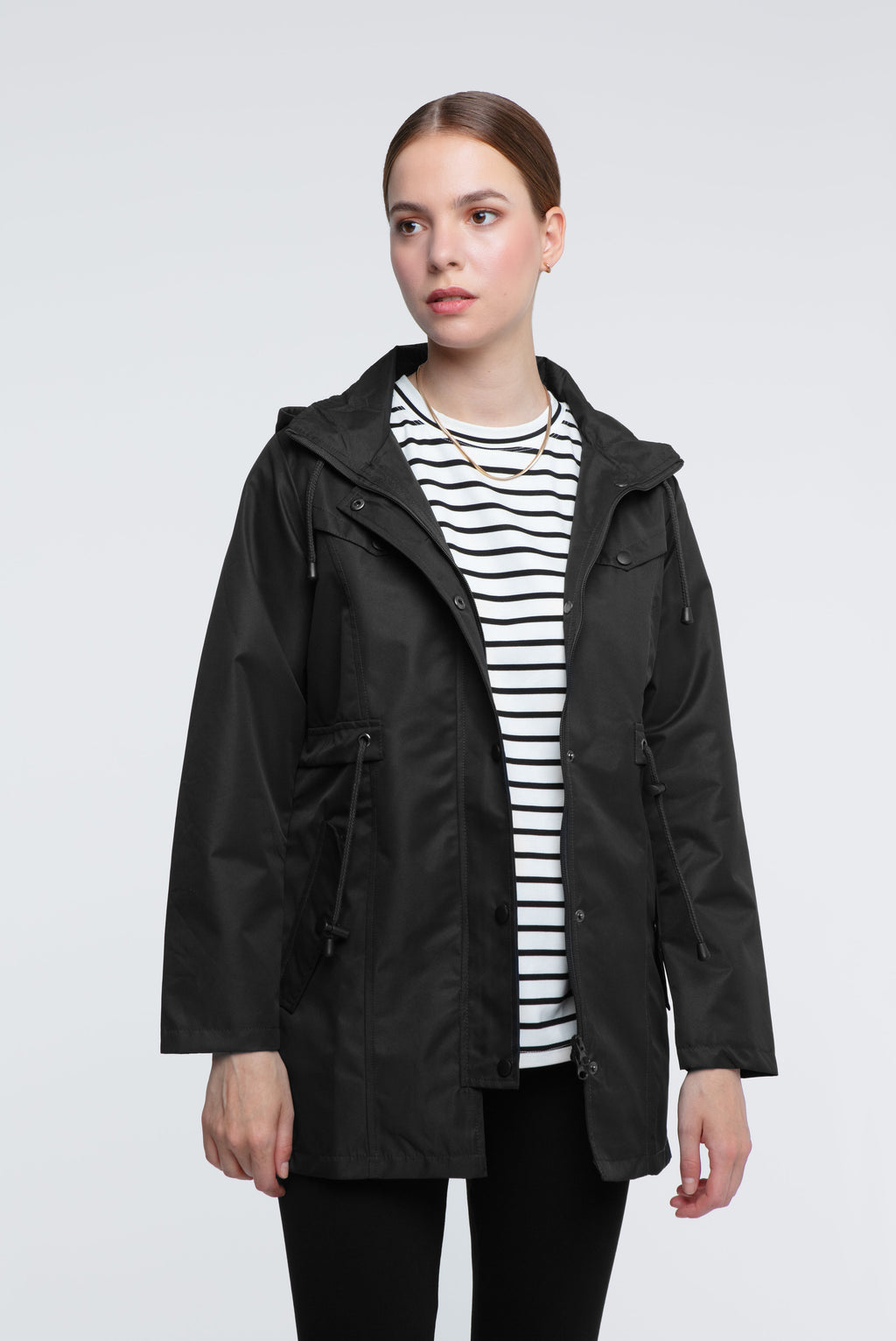 Stylish Black Short Parka from Elle Festival - Perfect for Layering and ...